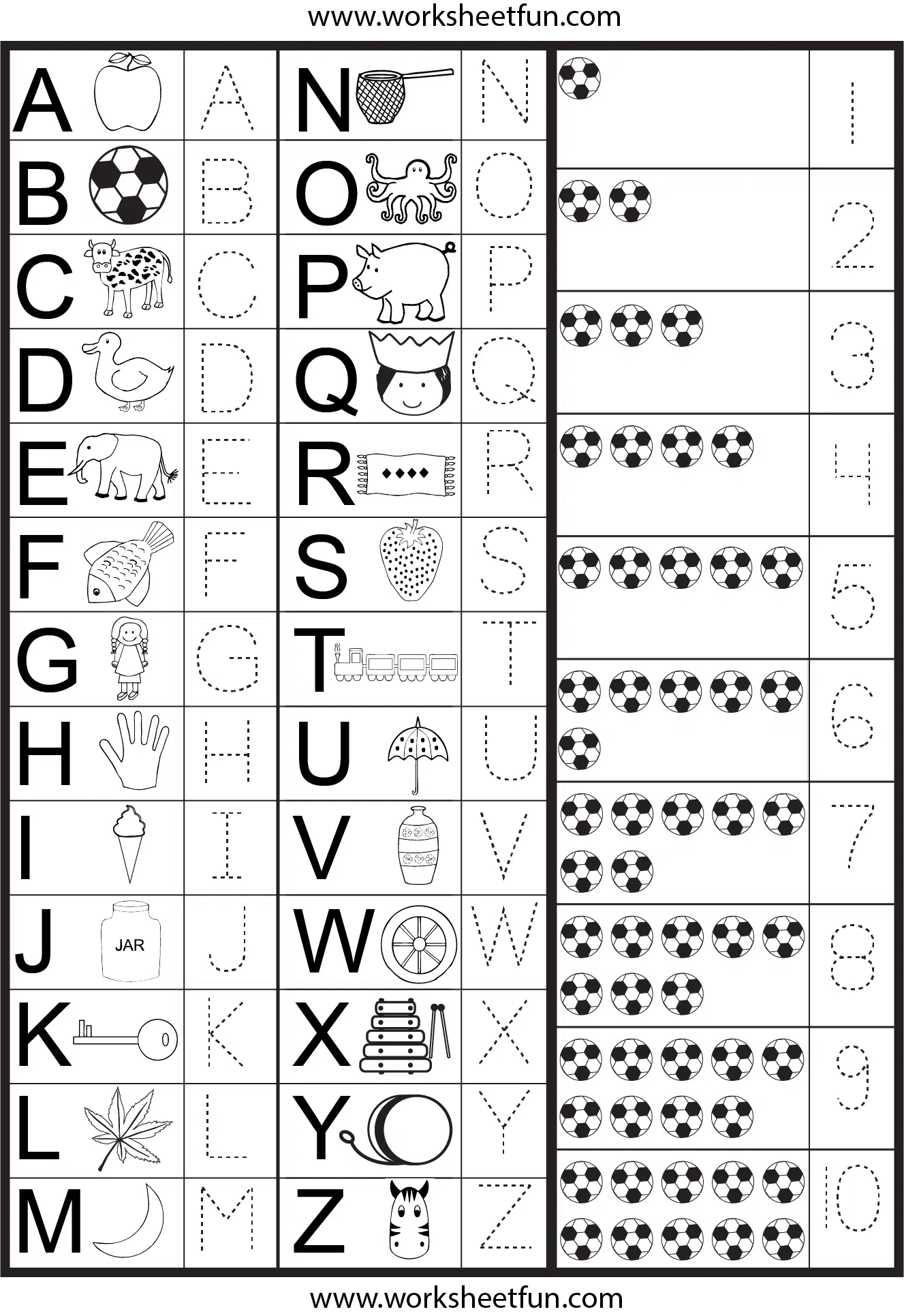 Printable Tracing Letters And Numbers Worksheets - GoodWorksheets